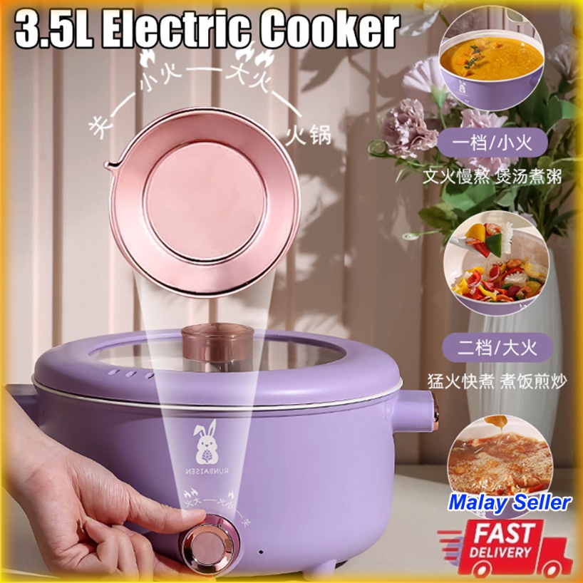 3.5L Electric Cooker Periuk Nasi Elektrik Ceramic Glaze Liner 2-Layer ...