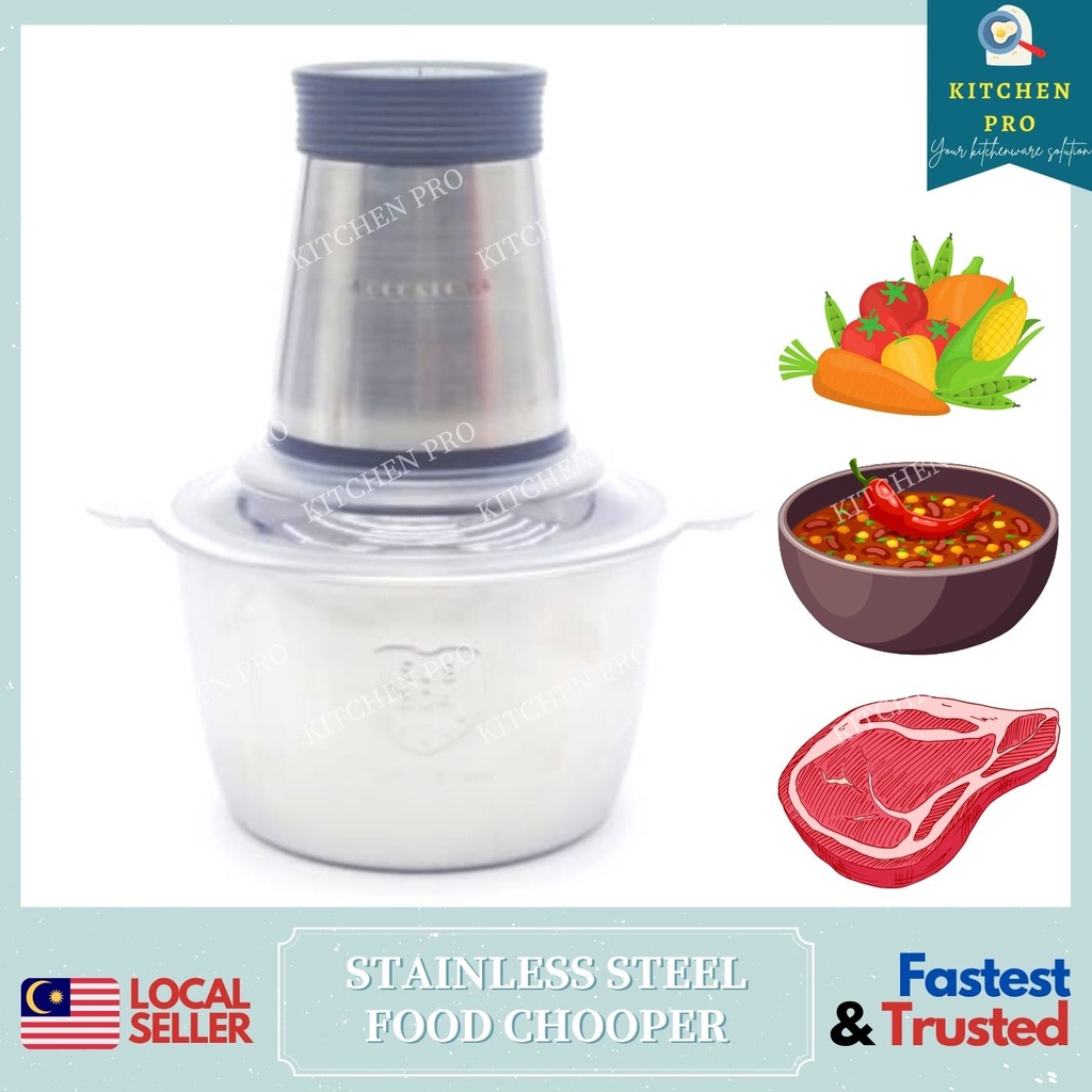 𝐊𝐈𝐓𝐂𝐇𝐄𝐍 𝐏𝐑𝐎 | Stainless Steel 304 Multifunction Electric Food Processer ...