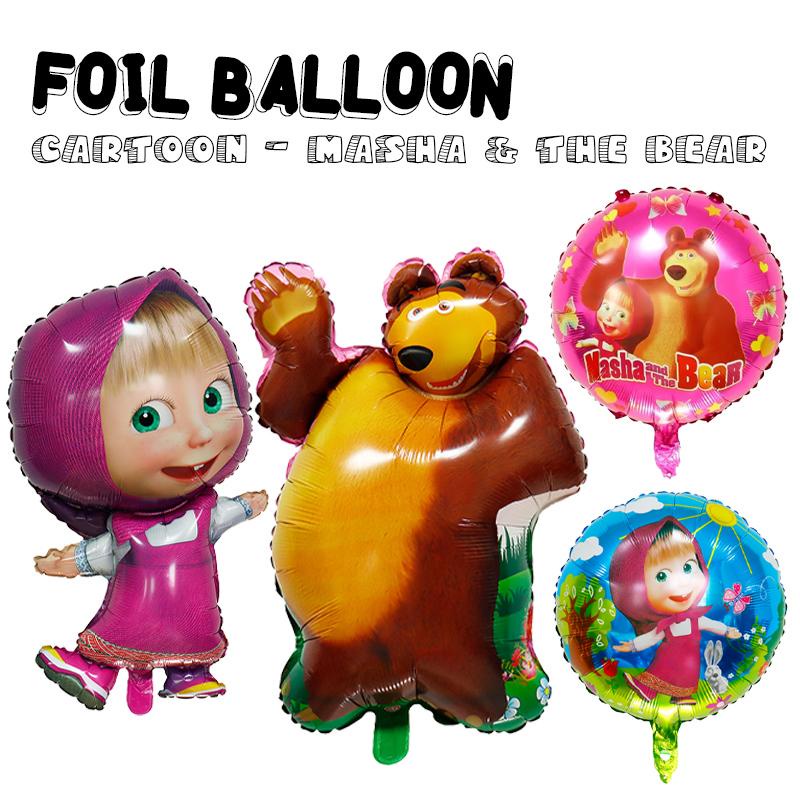 [PANDA] Masha and the Bear Cartoon Foil Balloon Masha Balloon for kids ...