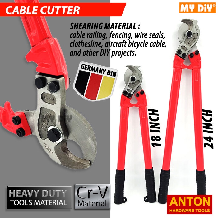 MYDIYHOMEDEPOT - ANTON 18 inch 24 inch HEAVY DUTY CABLE CUTTER WIRE ...