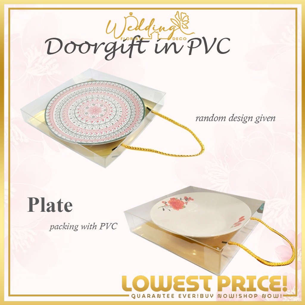1PCS - Nordic Ceramic Plate/DOORGIFT PLATE/transparent plate/plain ...