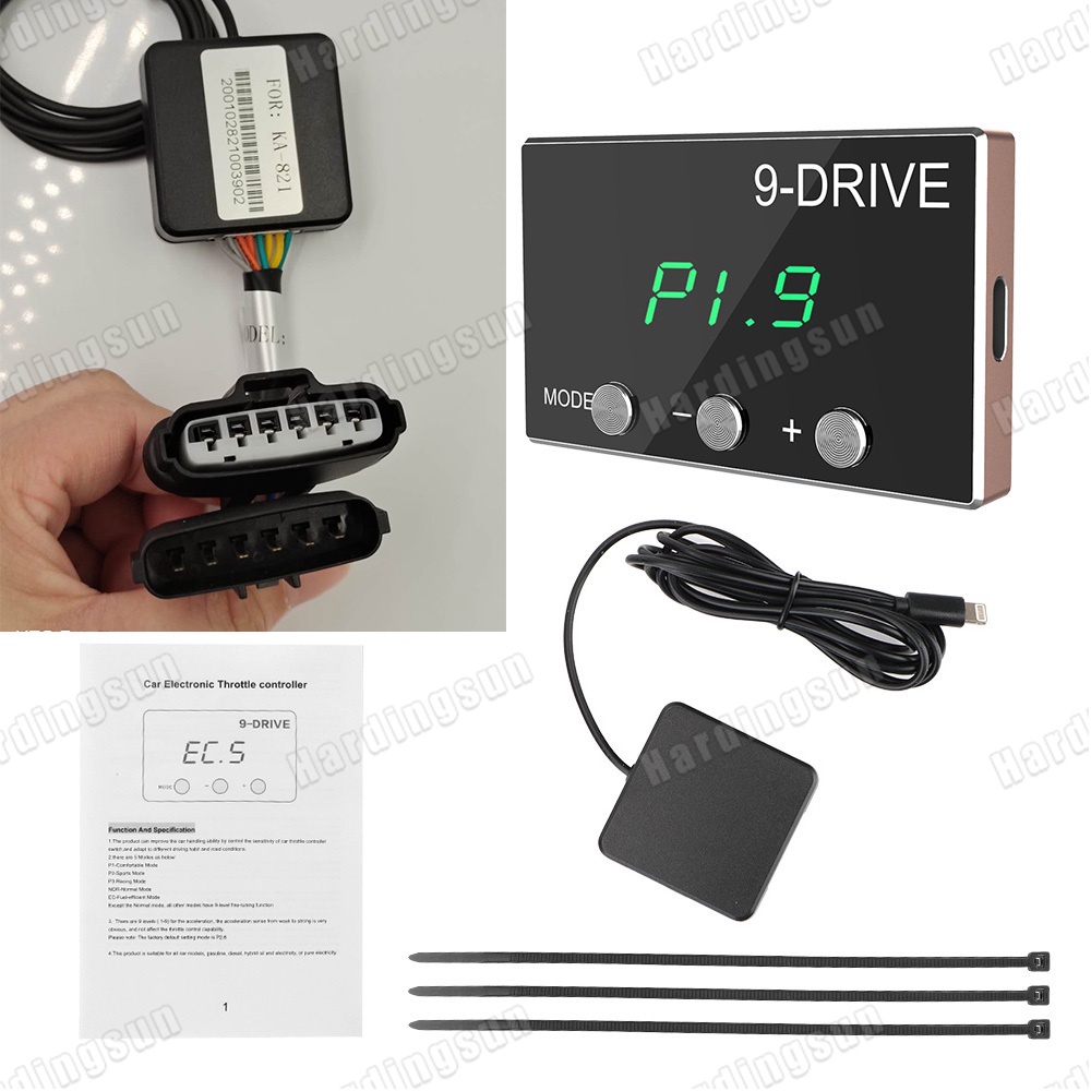 Car Throttle Controller 9 Drive 5 Modes Plug Play Pedal Booster Tuning ...