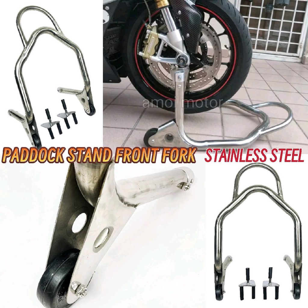 FRONT FORK PADDOCK STAND STAINLESS STEEL | Shopee Malaysia