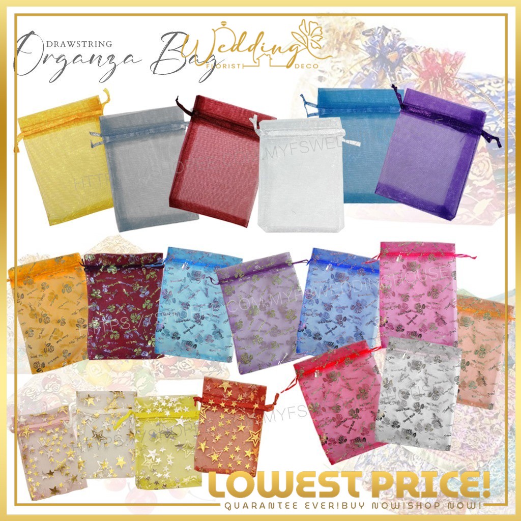 [10PCS] UNCANG ORGANZA/GOODIES BAG/DOORGIFT BAG UNCANG/束口袋/网纱束口袋 ...