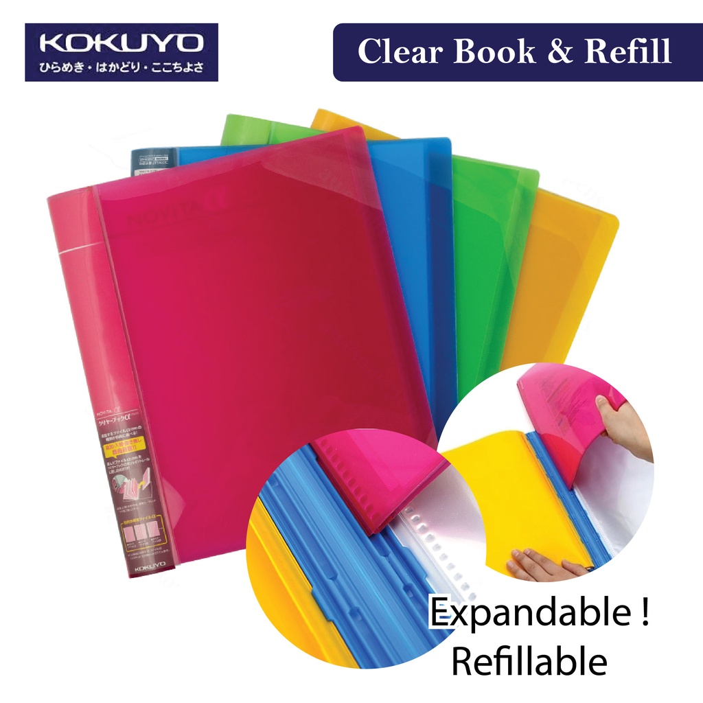 Kokuyo Novita Alpha Expandable Clear Book and Refill | Shopee Malaysia
