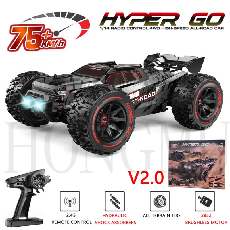 MJX Hyper Go V2.0 14210 14209 Upgrade the 3S battery to 4000mah 1/14 Brushless RC Car 2.4G 4WD ...