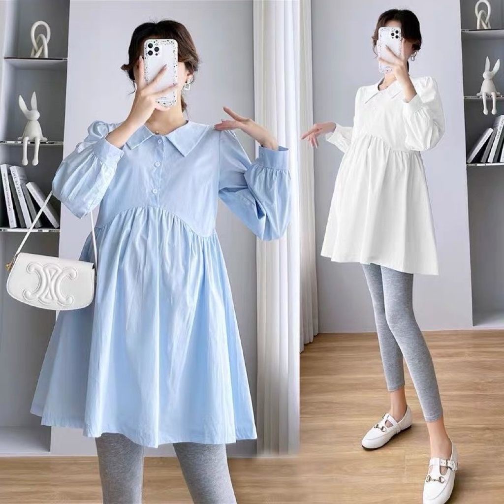 Mom&Kids Spring Autumn Long-Sleeved Korean Maternity Top Maternity ...