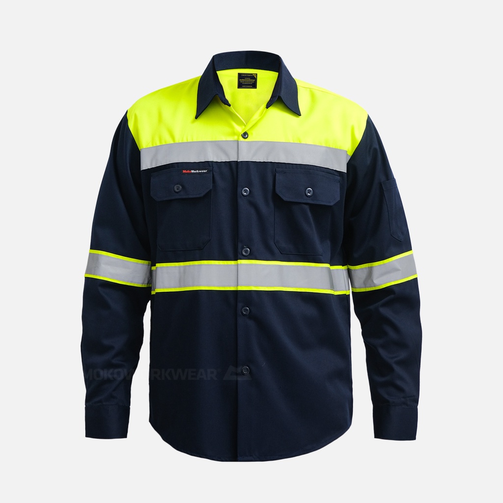 Newest WEARPACK SAFETY BLUE DONGKER COMBINATION STABILO MOKOWORKWEAR ...