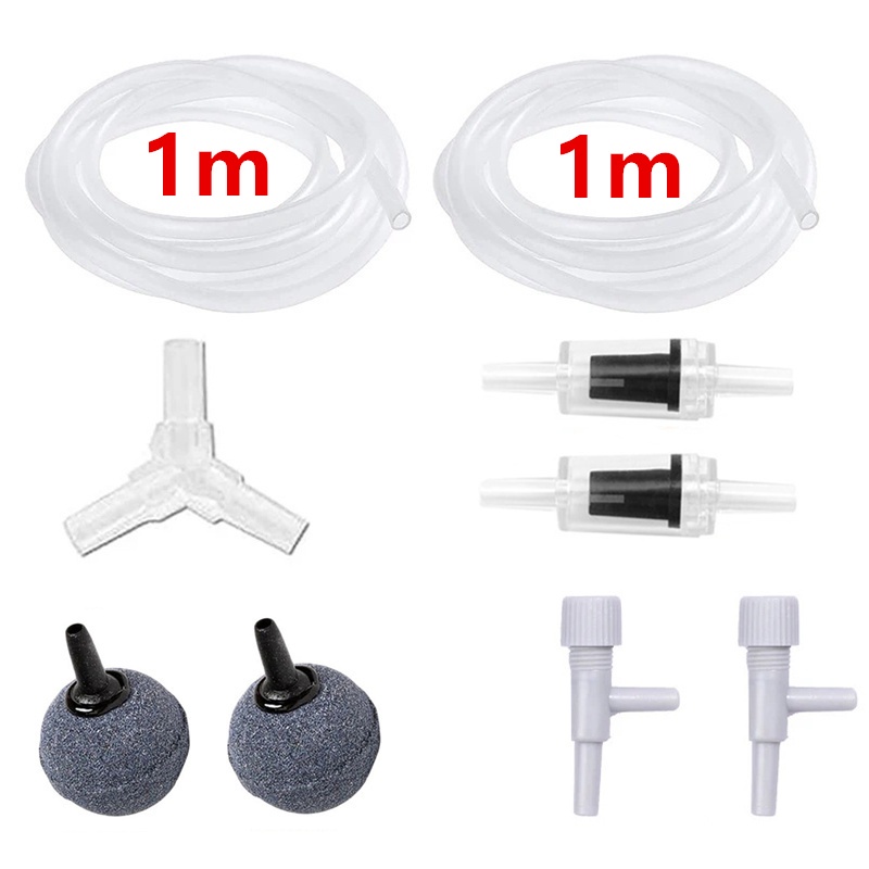 Aquarium Air Tube Air Bubble Stones Non-return Check Valves Air Control ...