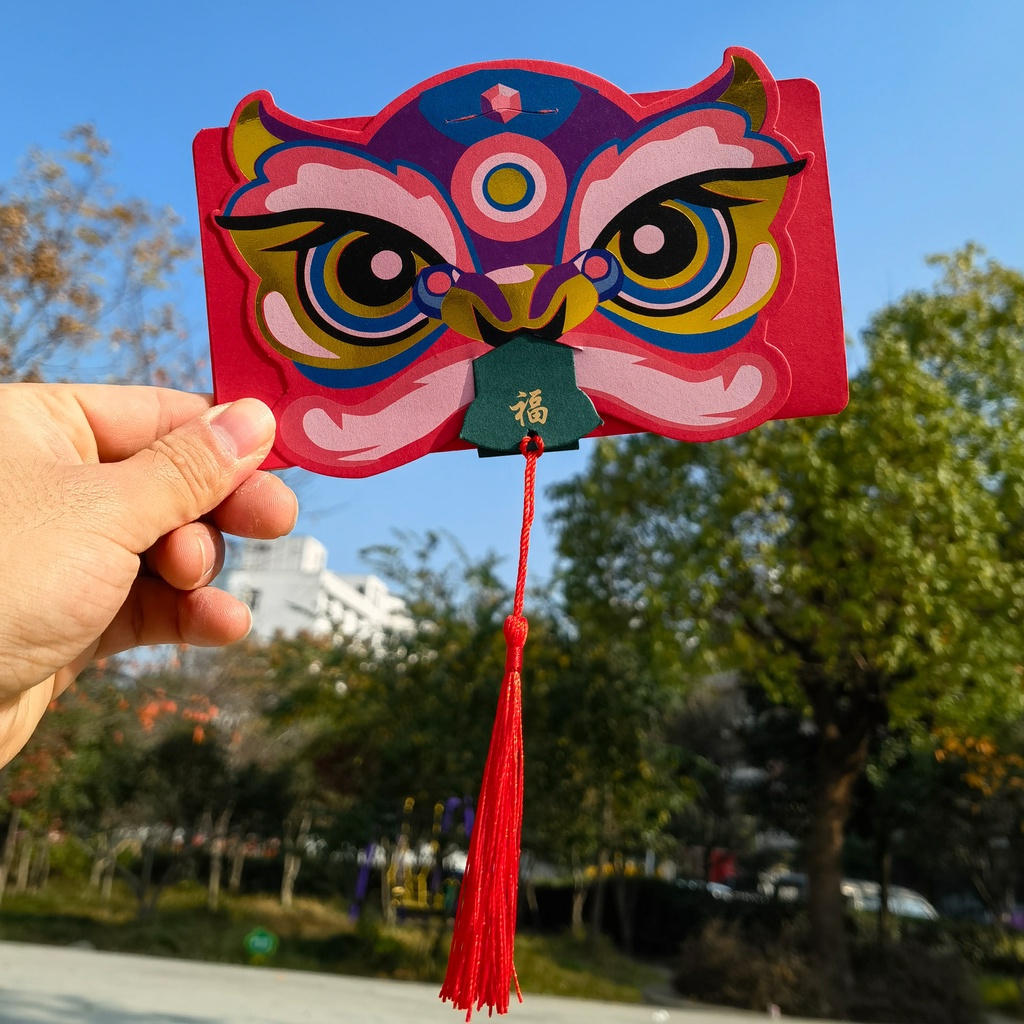 2024 Dragon Angpow CNY Chinese New Year Creative Card Slot Folding Red ...