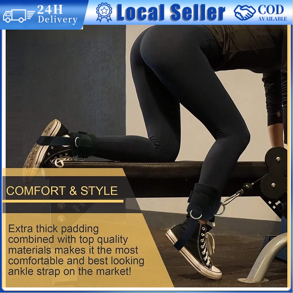 Fitness Thigh Glute Exercises Padded Ankle Cuffs Accessories with Foot ...