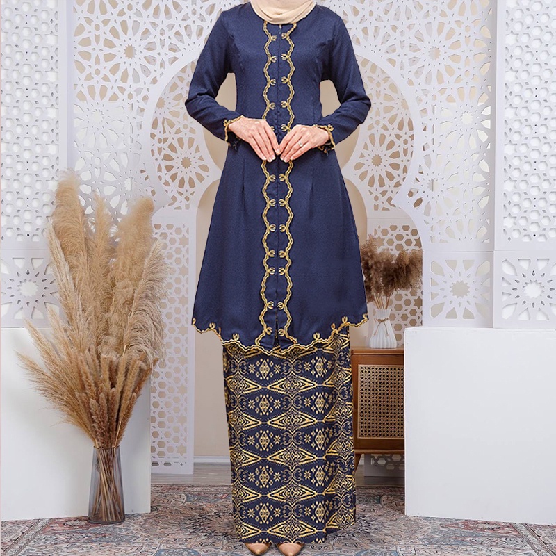 Batik Baju Kurung Sulam Baju Raya 2024 Front Zipper Breastfeeding ...