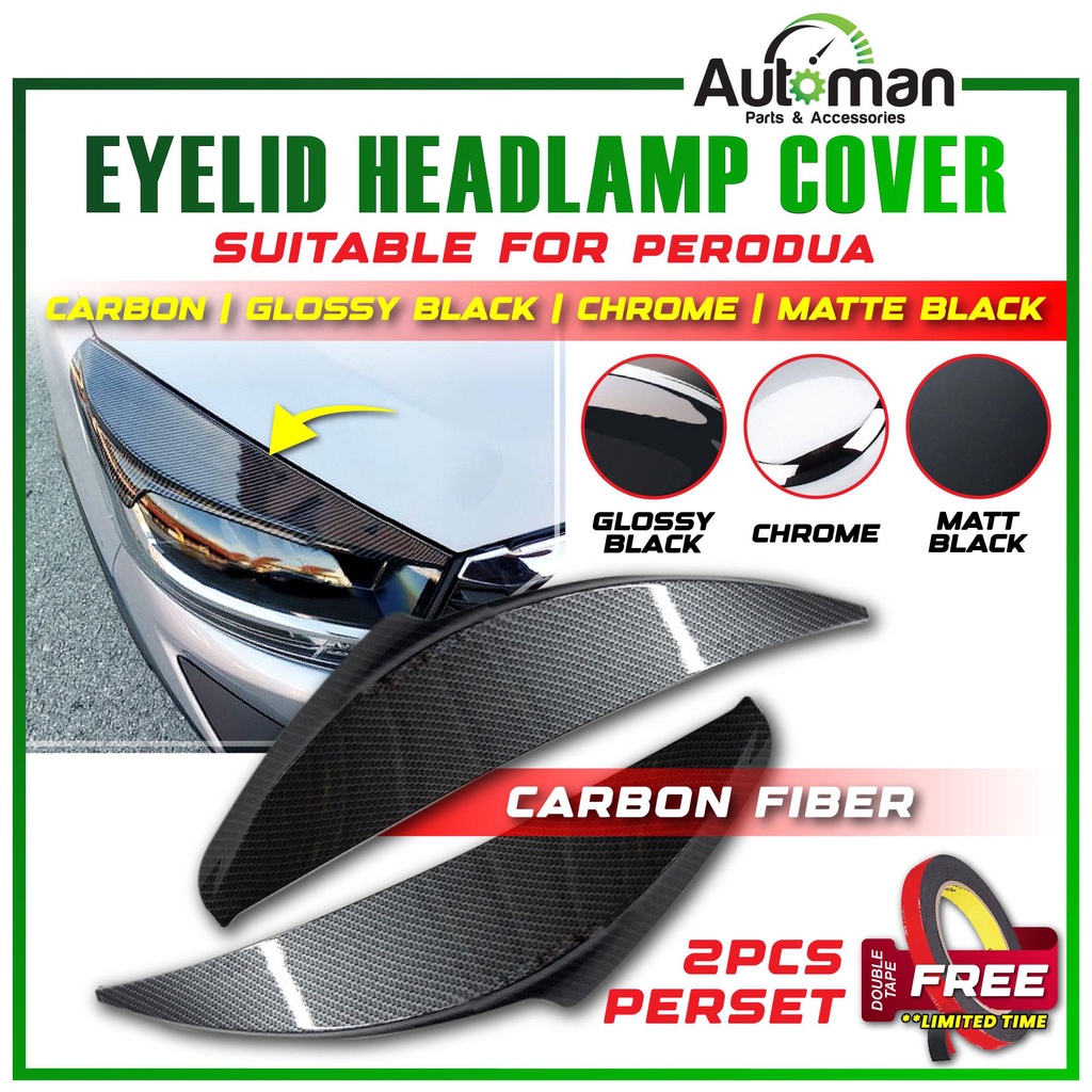 Car Eye lip Headlamp Cover Perodua Axia Ativa Alza Aruz Bezza Myvi lagi ...