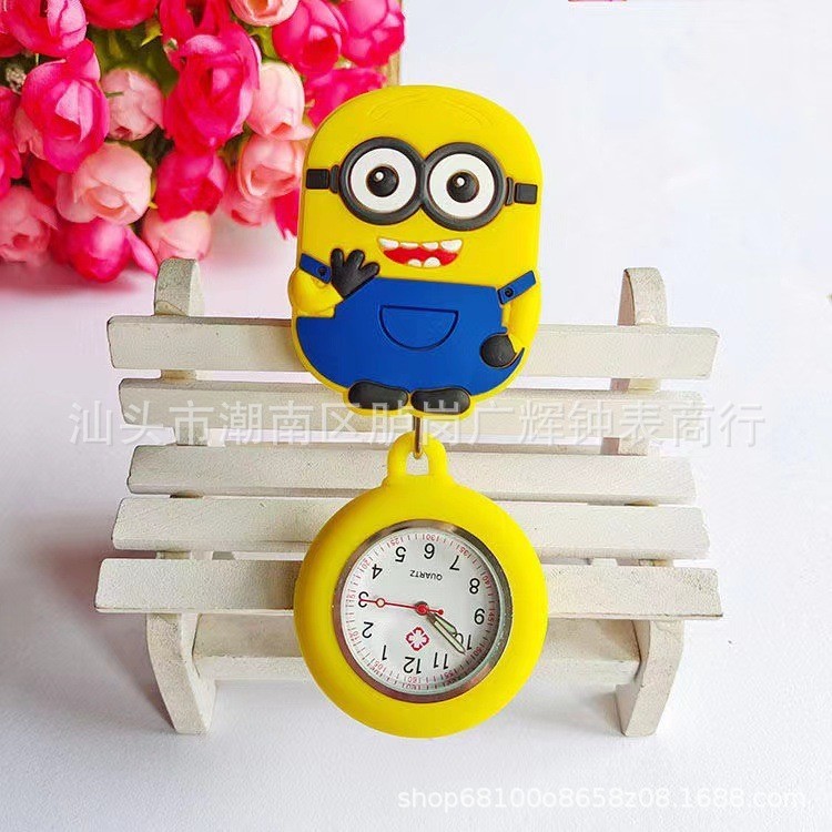 Cute cartoon Minions pocket watch, women's adjustable and easy to pull ...