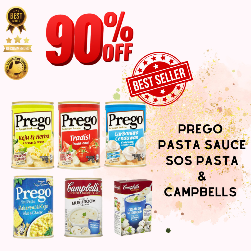 PREGO PASTA SAUCE SOS PASTA PELBAGAI RASA | Shopee Malaysia