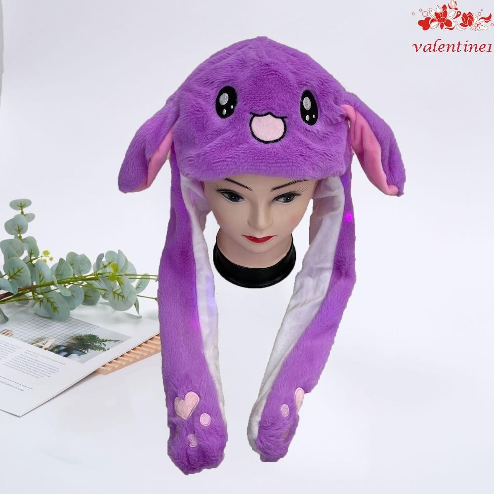 VALENTINE1 Labubu Jumping Up Cap, Rabbit Luminous Labubu Ear Moving Hat ...