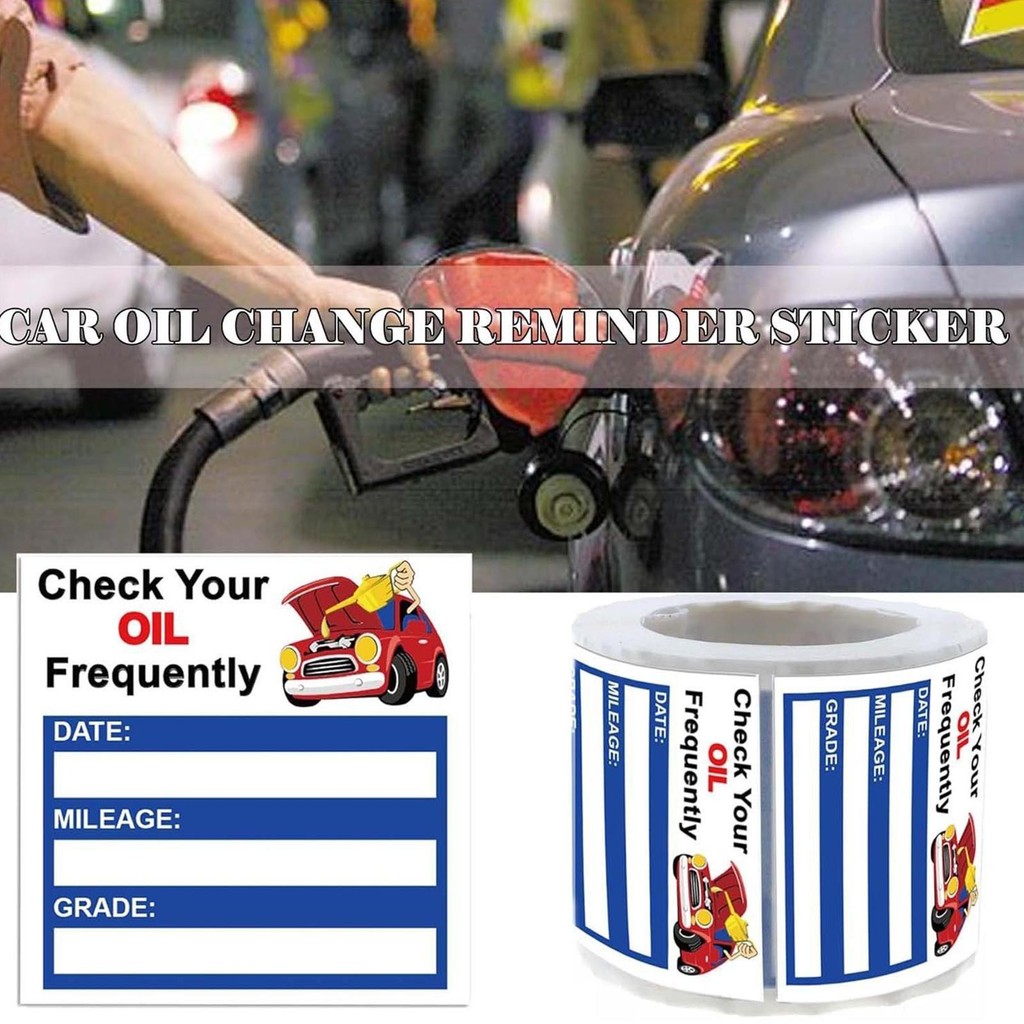 Oil Change Reminder Sticker 150 Sheets Windshield Writable Oil Reminder ...