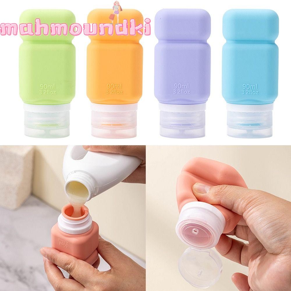 MAHMOUNDKI Silicone Refillable Bottles, 90ML Large Capacity Lotion Container, Empty Squeeze ...