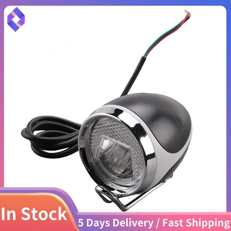 Ebike Light 24V36V48V LED Front Light with Horn Electric Bike Headlight ...