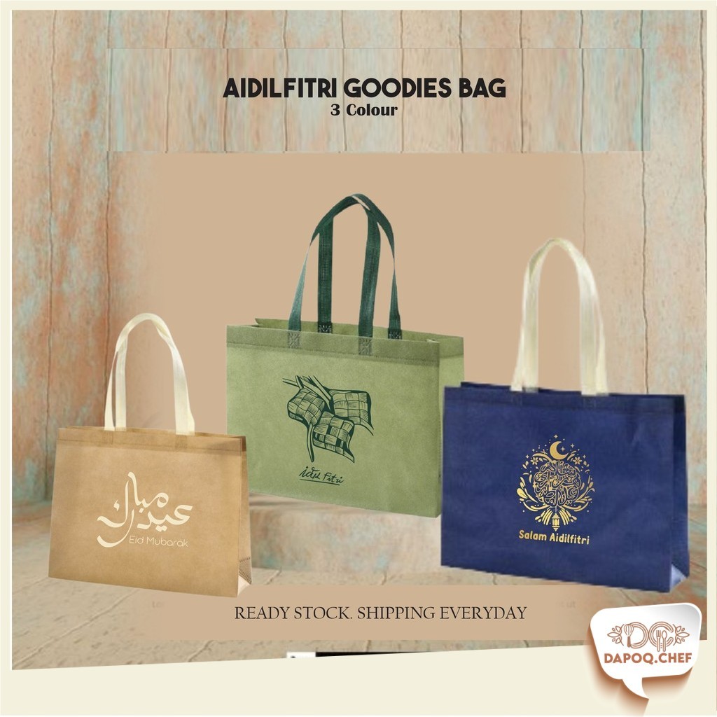 DC Non Woven Bag Custom Raya Gift With "Selamat Hari Raya" Ketupat ...
