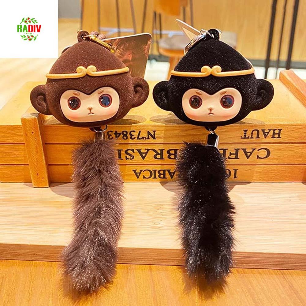 RADIV Black Myth Wukong Keychain, 3A Game Monkey King Monkey Fluffy ...