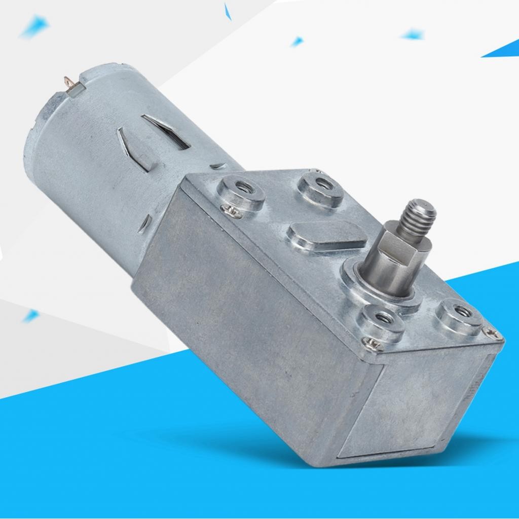 Bestchoices YWBL-WH DC12V Worm Gear Motor Self Locking Reversible Speed ...