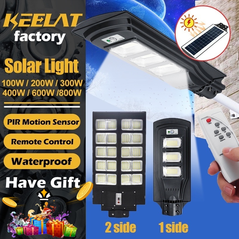 keelat 100W-1000W Solar Light Solar Street Lamp PIR Motion Sensor Solar ...