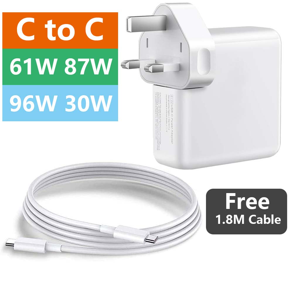 61W USB C Power Adapter Compatible With Macbook Pro Air USB C Charger ...