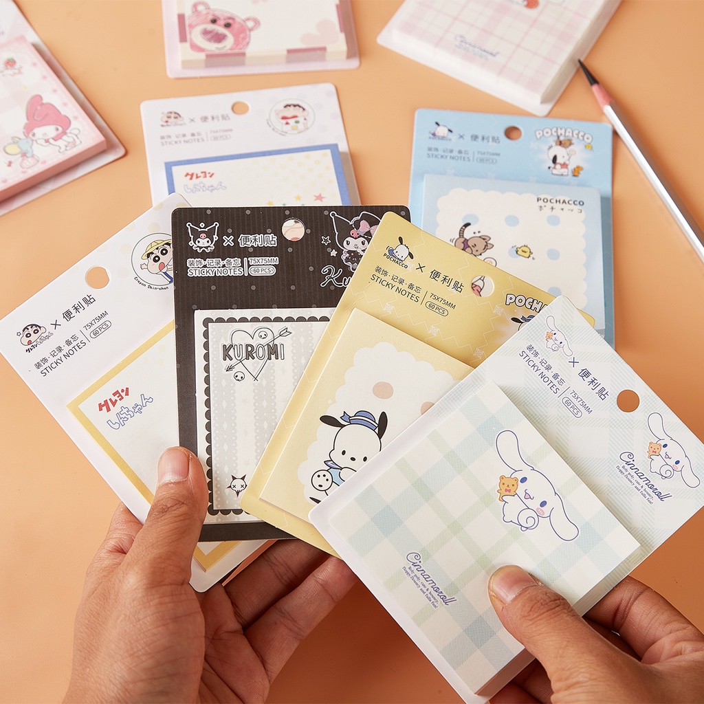 Cartoon Sticky Notes N Times Stickers 60 Sheets Label Paper memo ...