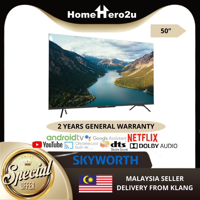 Skyworth 50 Inci 50SUE7600 4K TV UHD Ultra HD Android Chromecast ...