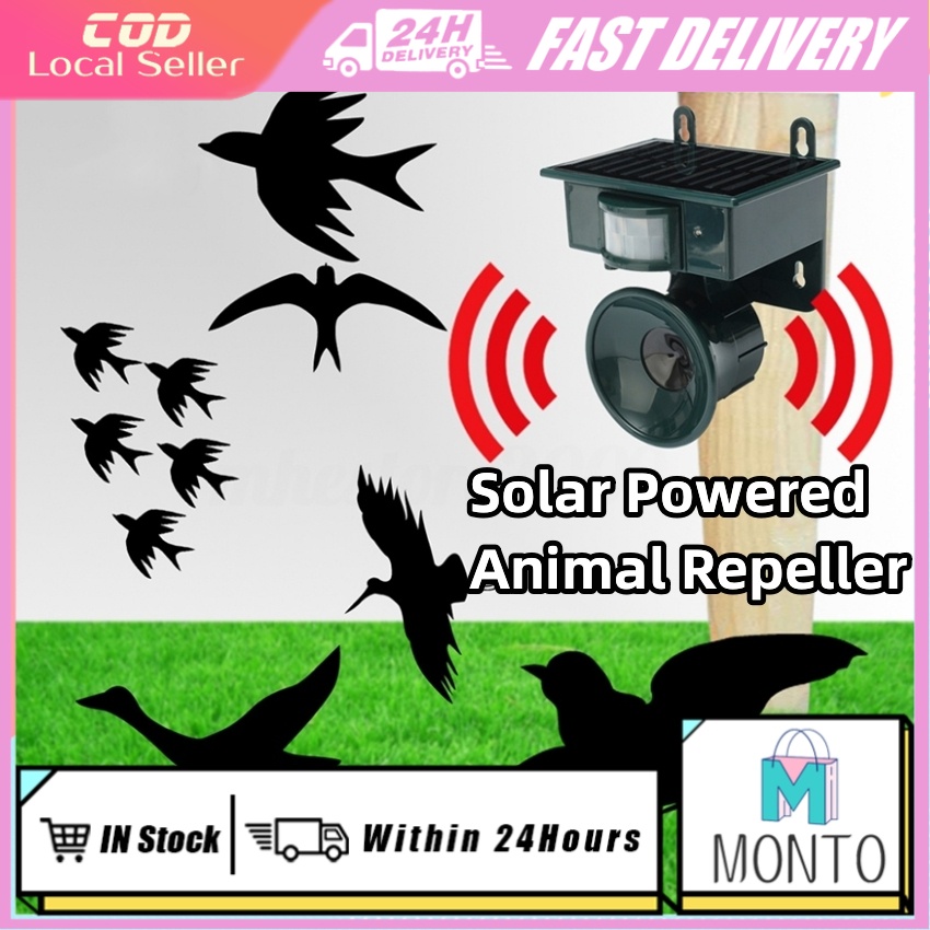 Outdoor Solar Sound Motion Sensor Ultrasonic Pest Repeller Sound Motion ...