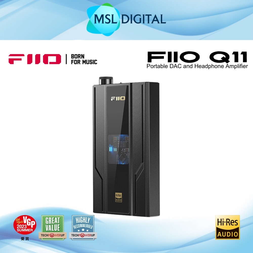 FiiO Q11 Portable DAC & Headphone Amplifier | 13 Hours Battery | High-Performance Audio on the ...