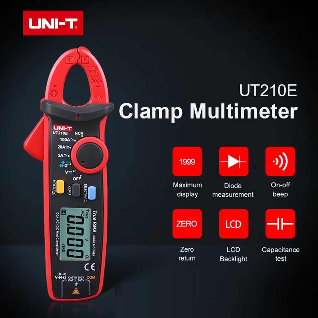 UNI-T UT210E True RMS AC/DC Digital Clamp Meter - Volt / Amp ...