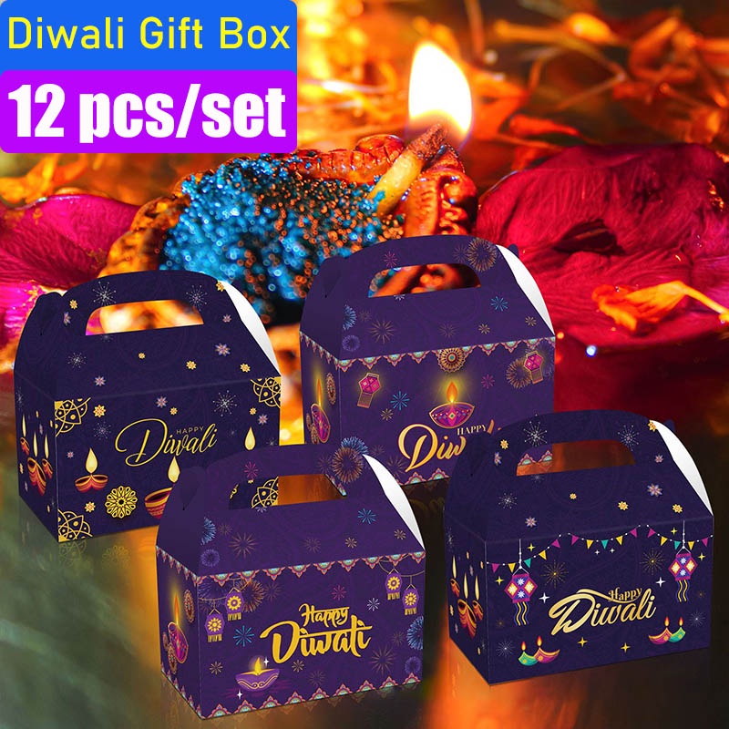 2023 New Diwali Gift Boxes Deepavali Candy Handheld Paper Box Festival ...
