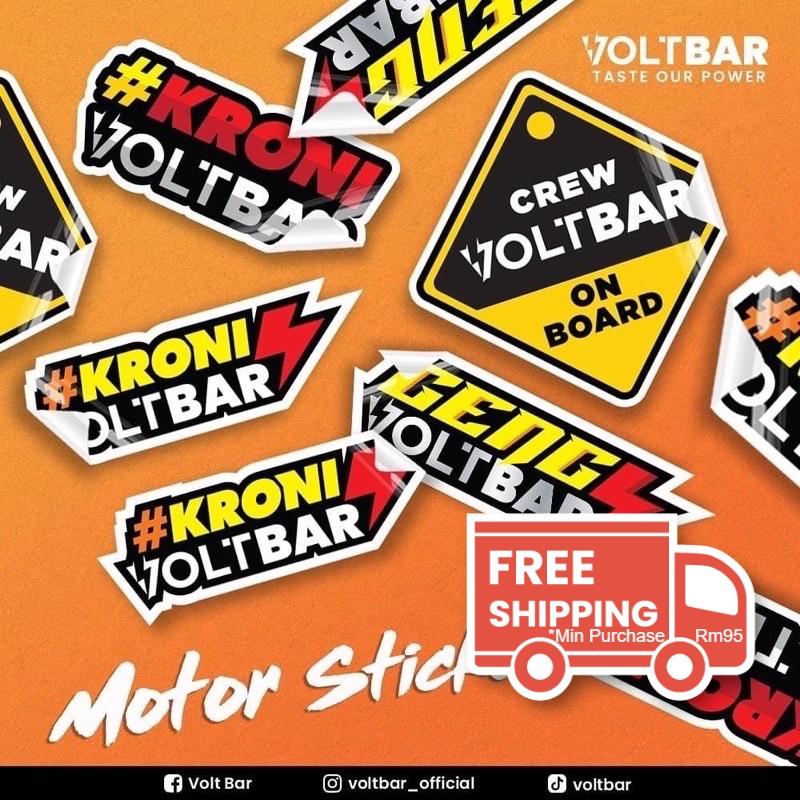 STICKER MOTOR #VOLTBAR LIMITED EDITION | Shopee Malaysia