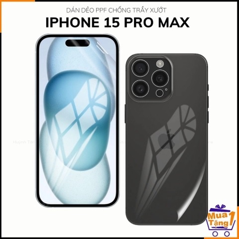 Front + Back PPF Sticker for iPhone 15 Pro Max, iPhone 15 Pro, iPhone ...