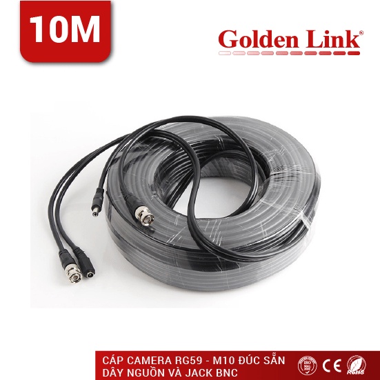 Rg59+2c U+2 Camera Cable With BNC Jack And 10M Golden Link Power ...