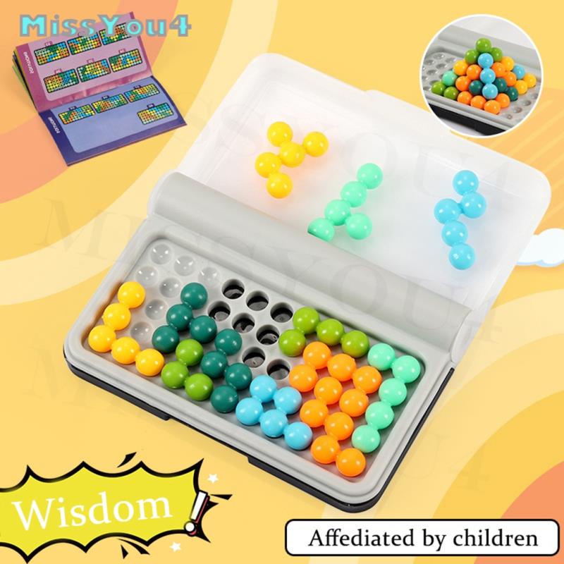 Challenges IQ 3D Puzzle Board Game Classic Pyramid Plate Pearl Logical ...