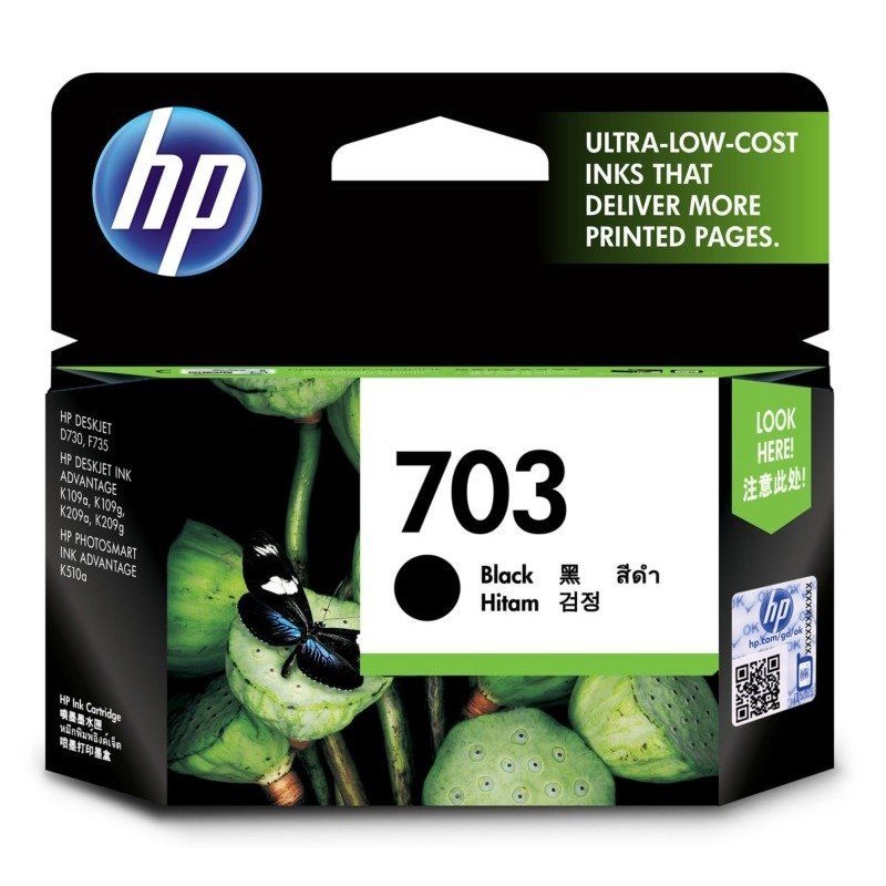 HP 703 Black Original Ink [ORIGINAL] | Shopee Malaysia