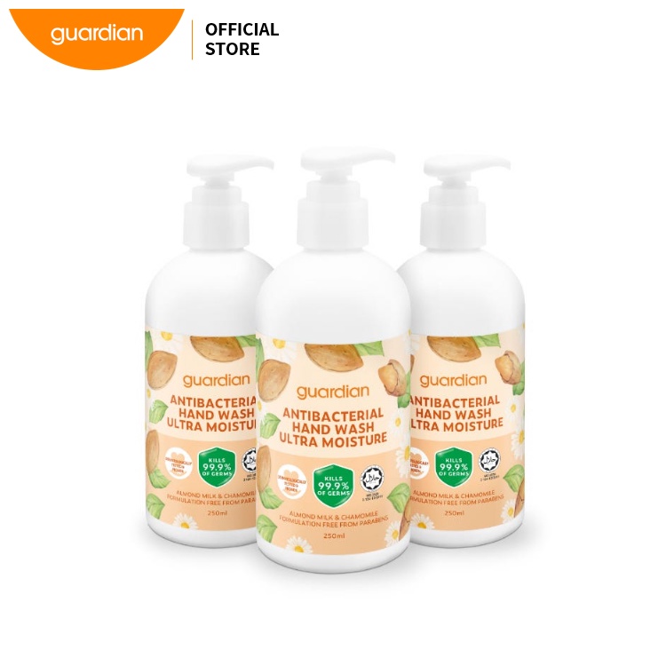Guardian Antibacterial Ultra Moisture Hand Wash 250ml X 3 | Shopee Malaysia