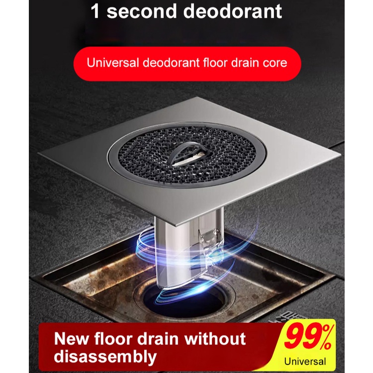 304 Stainless steel panel Odor-proof floor drain with cover/Bathroom ...