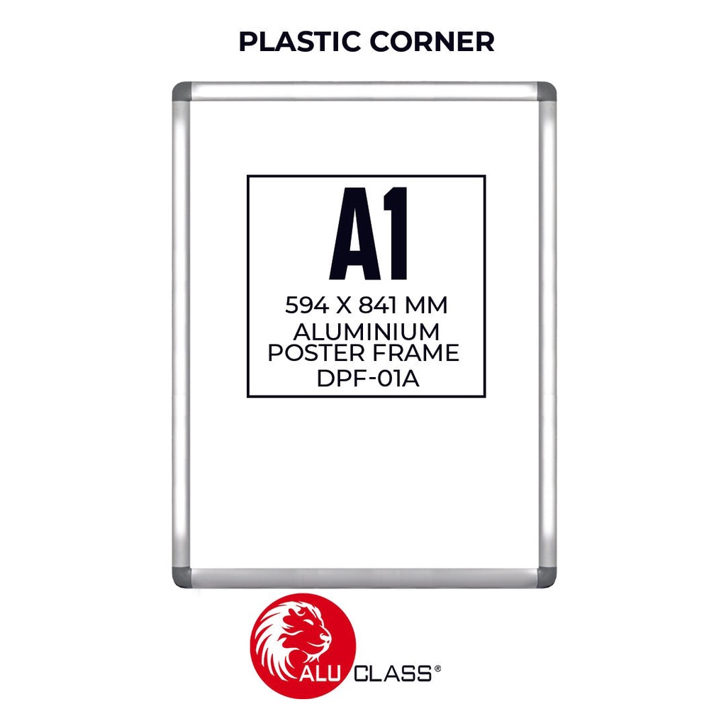 ALUMINIUM A1 PLASTIC CORNER SNAP POSTER FRAME PF-DPF-01A ALUCLASS ...