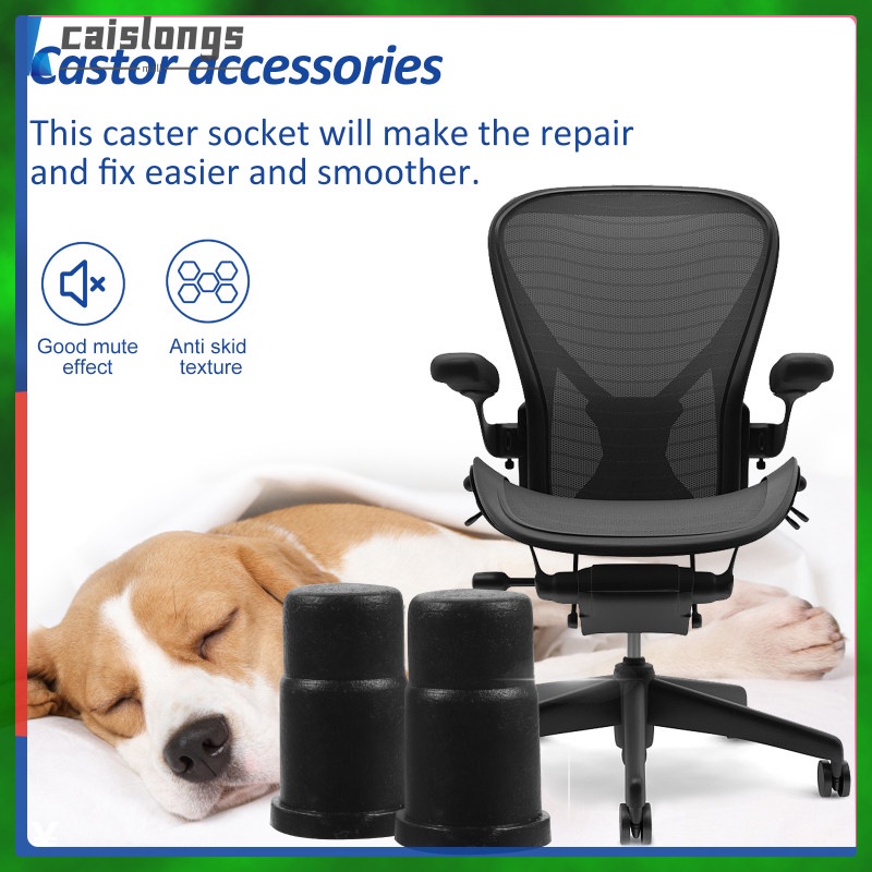 Caster Rubber Cap Office Chair Casters Wheel Bearing Small Swivel ...