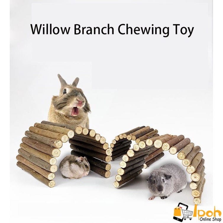 Willow Branch Ladders Fences bridge Chewing Toys For Rabbit Hamster ...