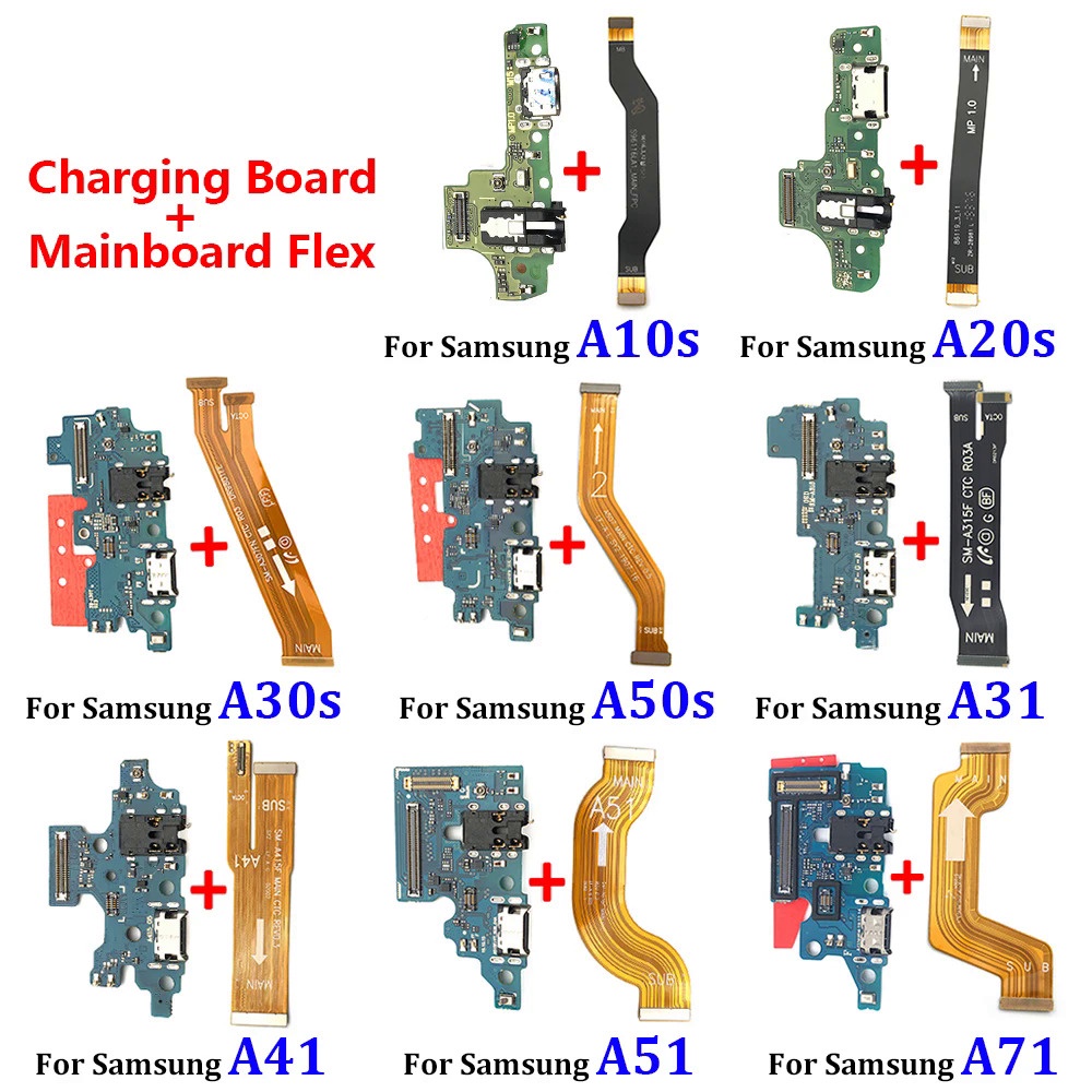USB Charging Board Port Dock Connector + Main Board Motherboard Flex ...