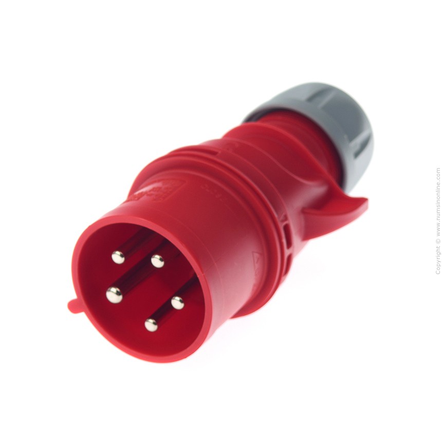 3P+E+N 5 Pin Male Power Plug 32A PCE 025-6 | Shopee Malaysia