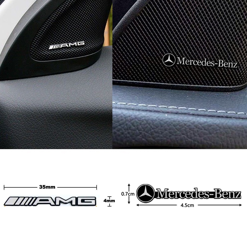 [Ready Stock] Benz AMG Badge Emblem Car Speaker Decor Aluminium Decal ...