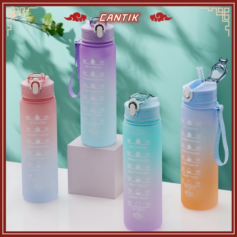 750ML WATER BOTTLE WITH STRAW PLASTIC BOTTLE WATER TRAVEL BOTTLE ...
