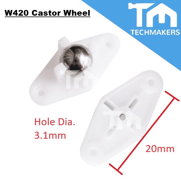 W420 Steel Ball Universal Castor W420 Wheel For Smart Car DIY Project | Shopee Malaysia