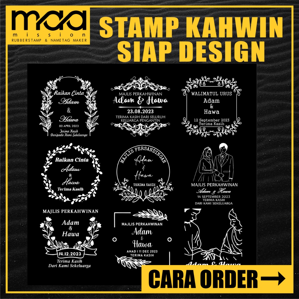 Cop Goodies Kahwin | Rubberstamp Wedding READY DESIGN (done in 1 days ...
